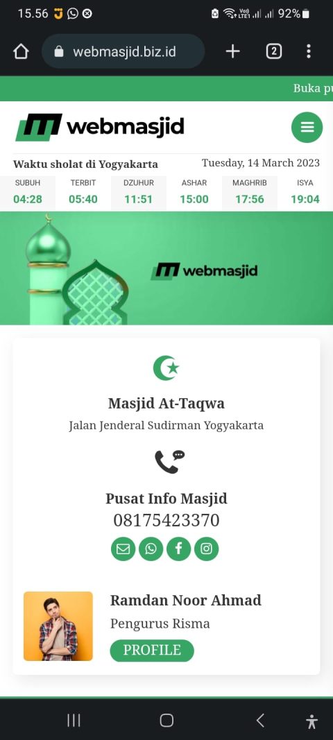Jasa Pembuatan Website Masjid - Satu Langit